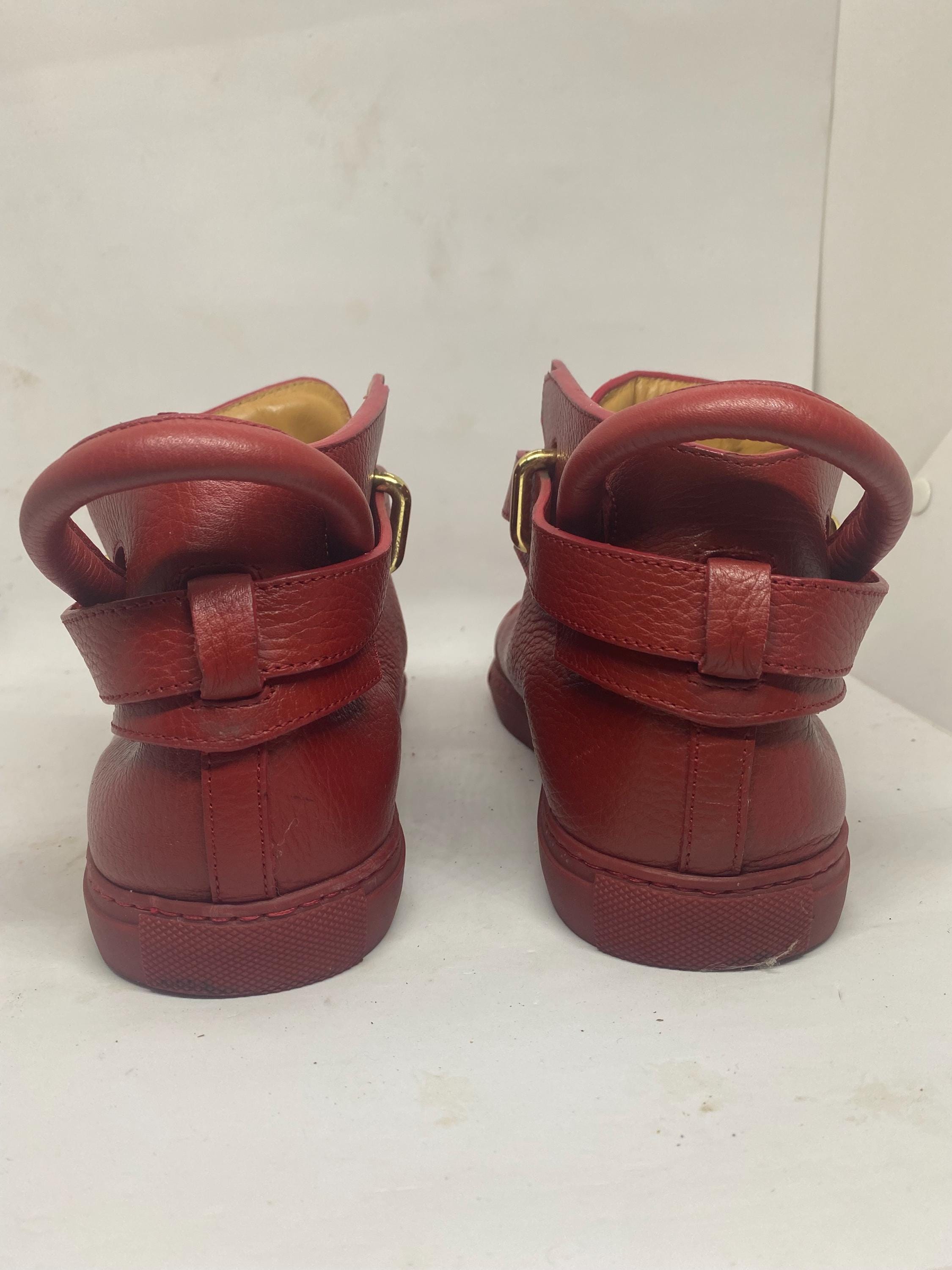 Buscemi Red Gold Sneakers High Cut - Etsy
