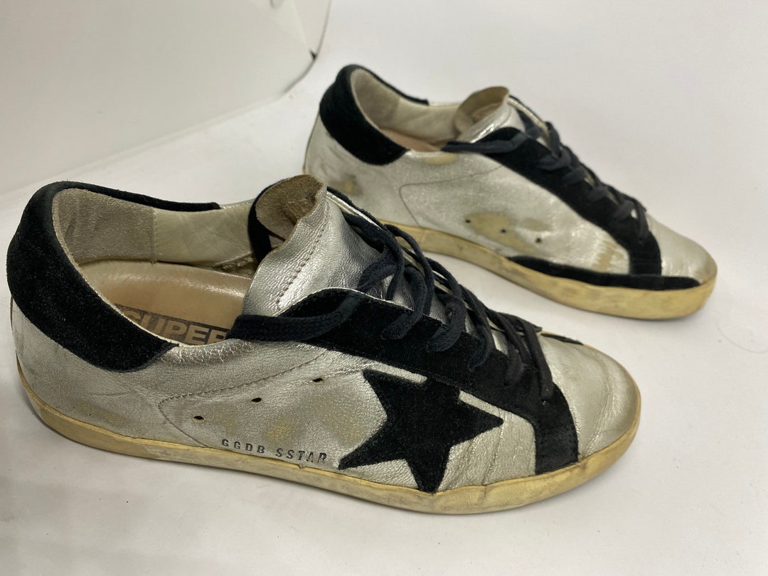 GOLDEN GOOSE Venice Deluxe Brand Trending Silver Black Ggdb - Etsy