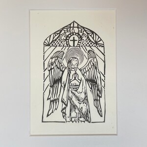 Stained Glass Angel Print - Etsy