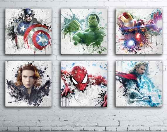 Superhero Splatter Art