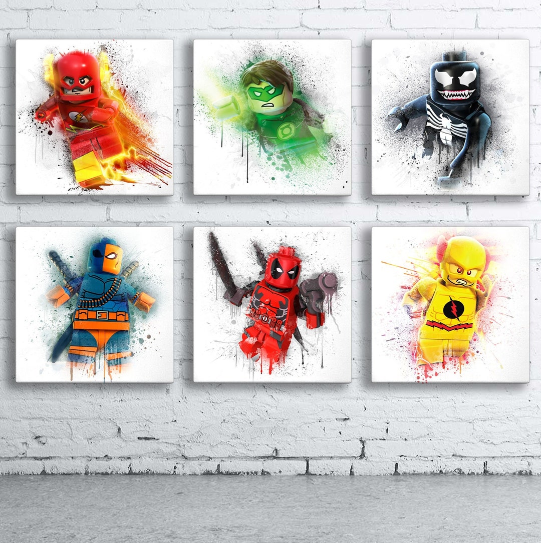 Superhero Comic Book Canvas Art: Paint Splatter Style - Etsy UK