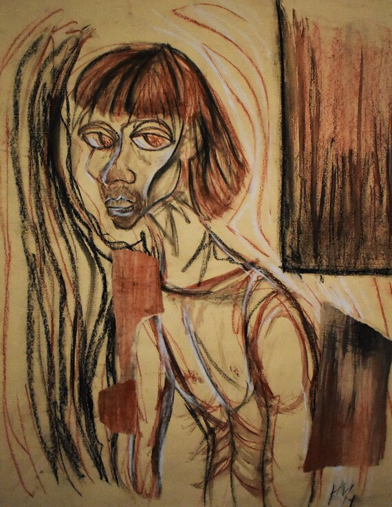 Tired Man Drawing | Etsy