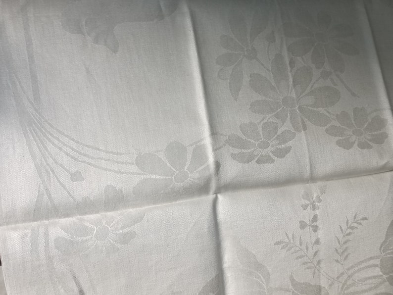 Antique Art Nouveau Linen Damask Guest Towel - Etsy