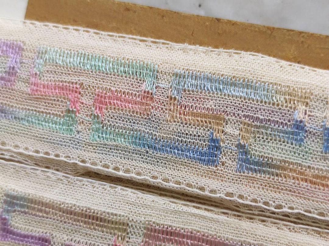 Edwardian Pastel Colored Greek Key Dress Trim. - Etsy