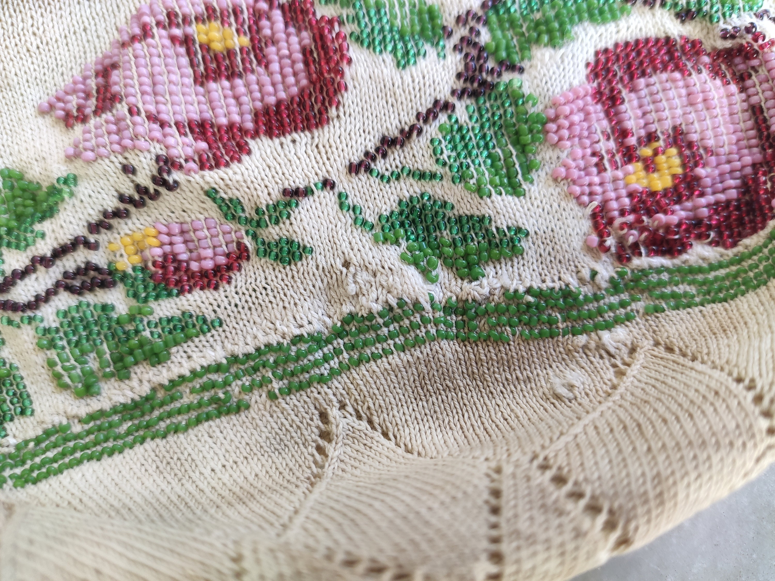 Georgian Knitted Beaded Reticule. - Etsy