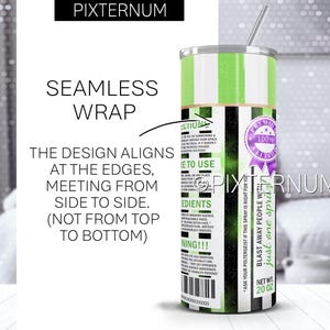 People Repellent Spray Tumbler Wrap PNG, Funny Green Beetle 20oz Skinny ...