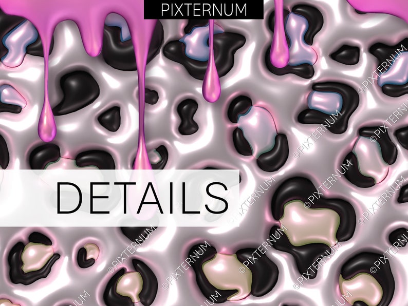 Inflated Leopard Print Tumbler Wrap PNG 3D Tumbler Design, Cheetah ...