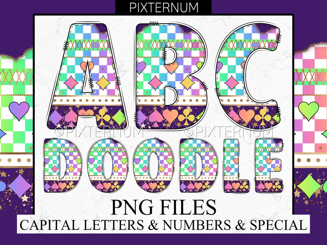 Beautiful Wonderland Alphabet Letters PNG Bundle, Alphabet Clipart ...