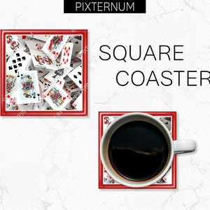 3D Playing Cards Mug Wrap PNG, Mug Sublimation and Coasters Design ...