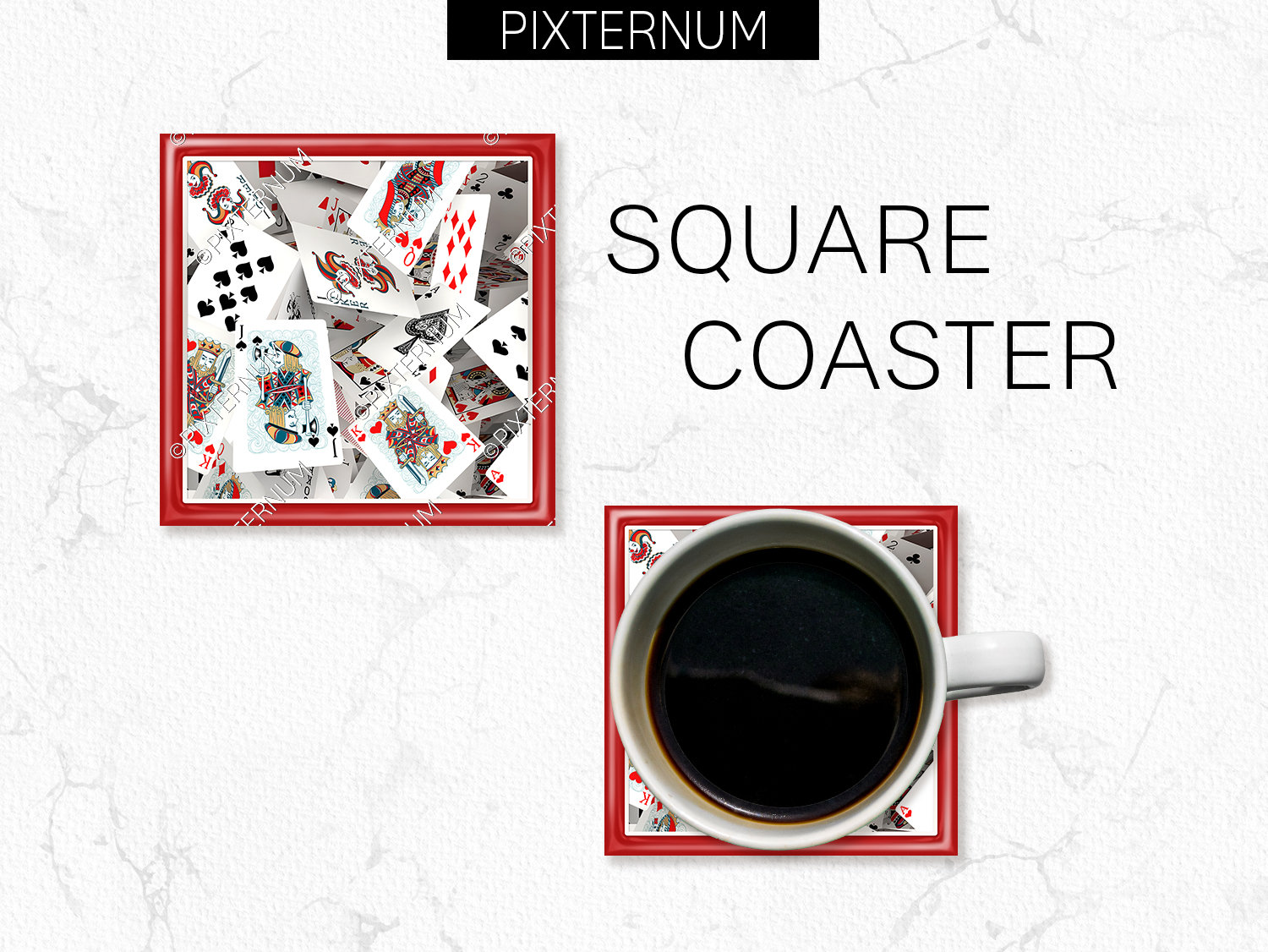 3D Playing Cards Mug Wrap PNG, Mug Sublimation and Coasters Design ...