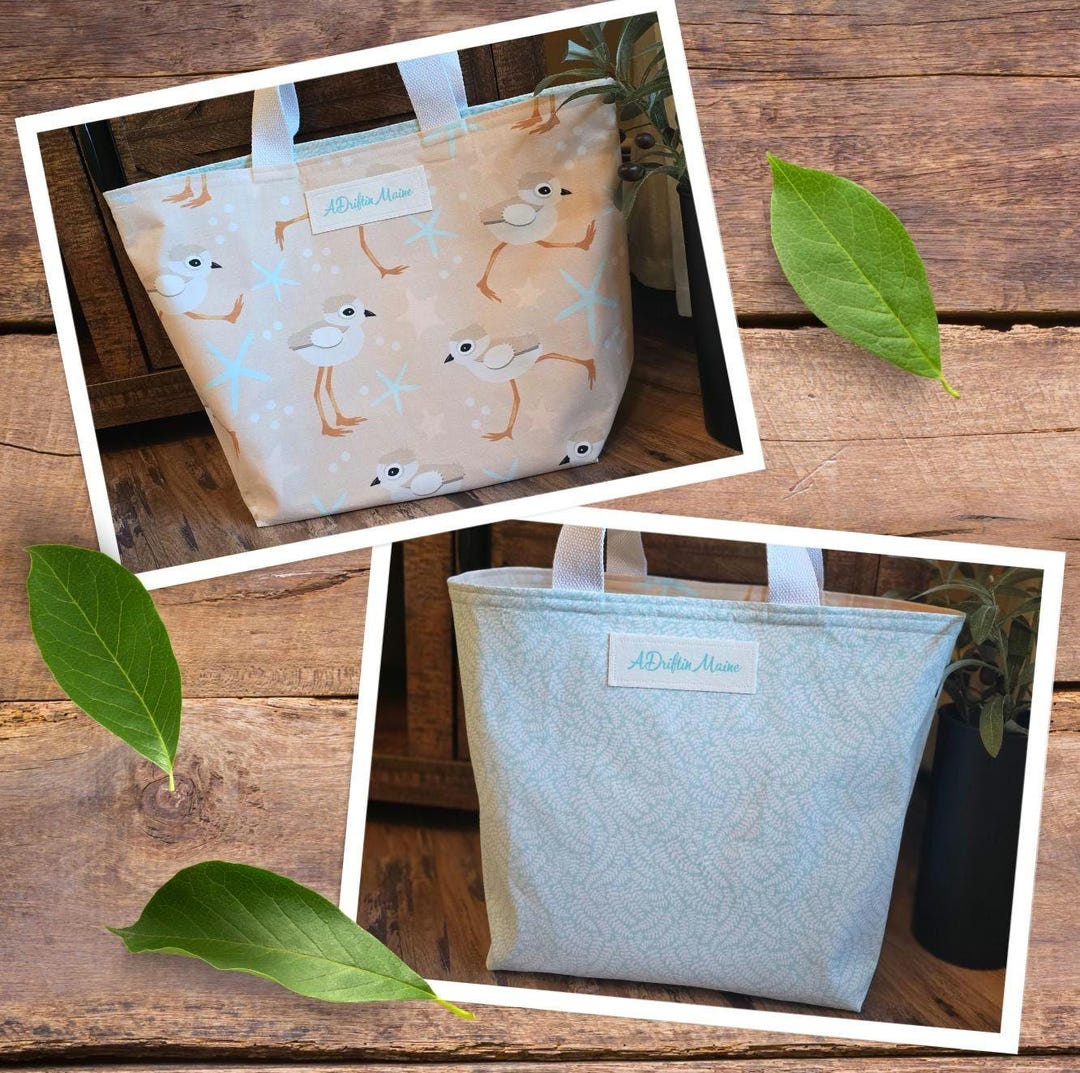 Piping Plover Chicks Sandpiper Bird Lover MARKET BAG, Large Project Bag ...