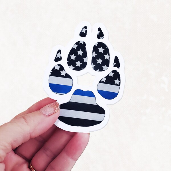 Thin Blue Line K9 Decal - Etsy