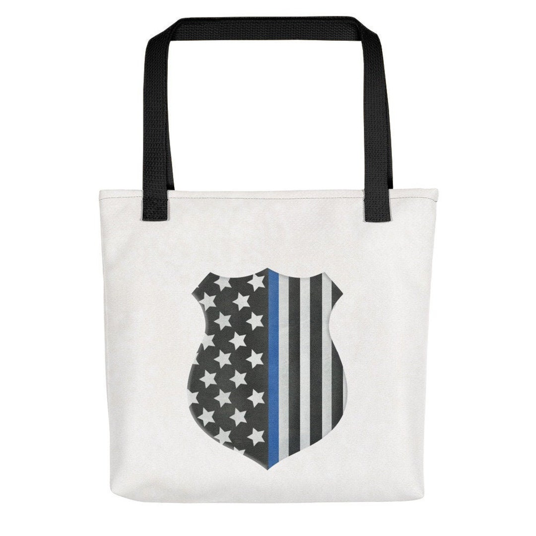 Thin Blue Line Badge Tote Bag - Etsy