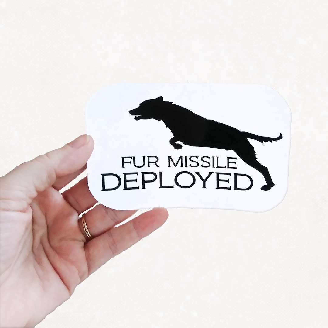 K9 Police Dog Vinyl Sticker, Funny Laptop Decal Fur Missile Deployed - Etsy