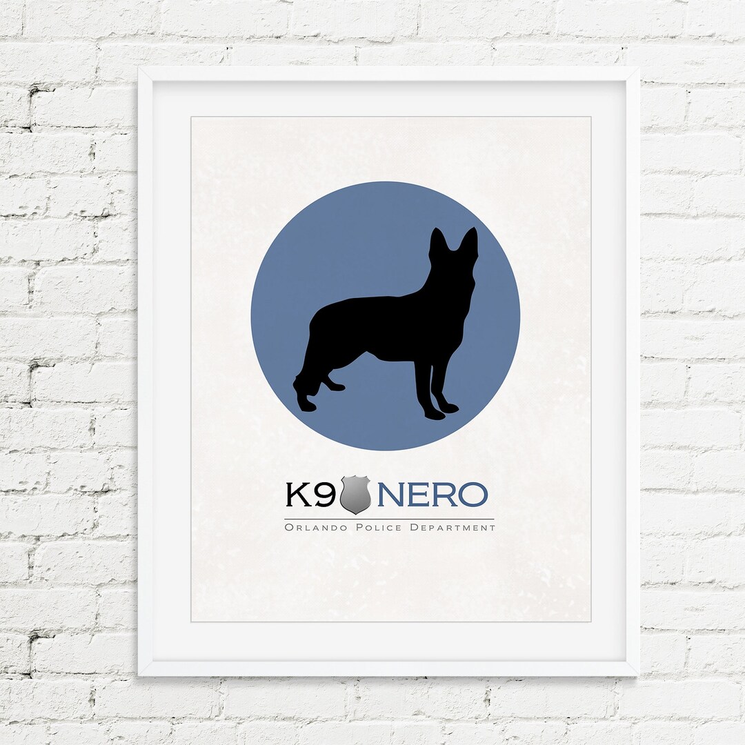 K9 Police Dog Personalized Wall Decor Art Print - Etsy