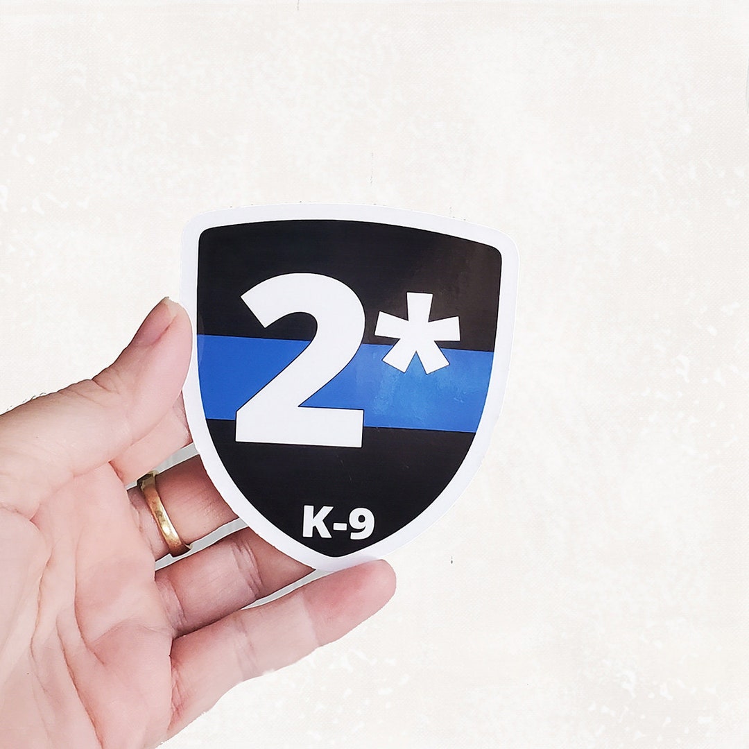 2 Asterisk K9 Team Vinyl Shield Sticker, CUSTOM AVAILABLE, Police Dog ...
