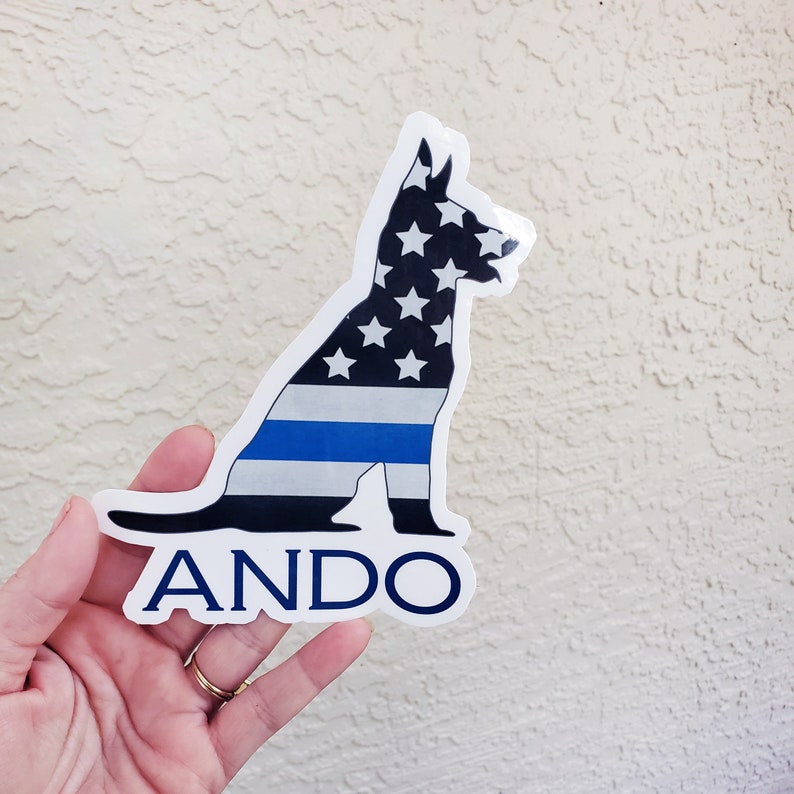 Custom Police K9 Unit Personalized Decal Set BIG Vinyl Laptop | Etsy