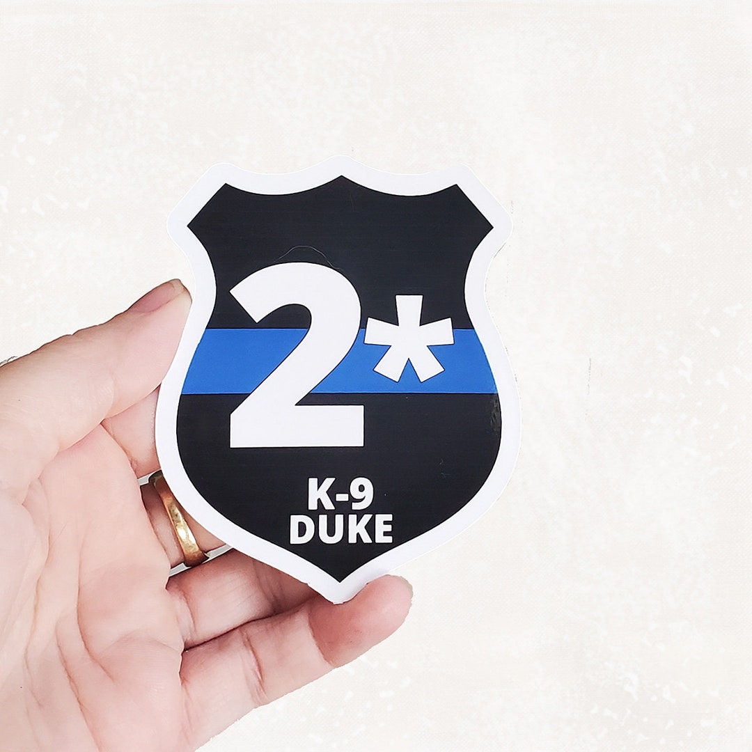 2 Asterisk K9 Team Vinyl Badge Sticker, CUSTOM AVAILABLE, Police Dog "2 ...