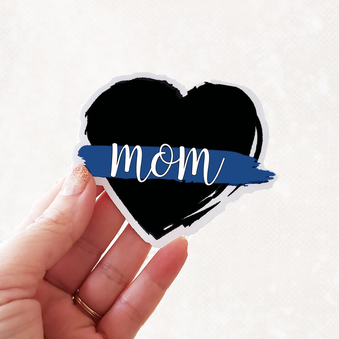 Police Fireman Mom Vinyl Sticker, First Responder Military Laptop Decal ...