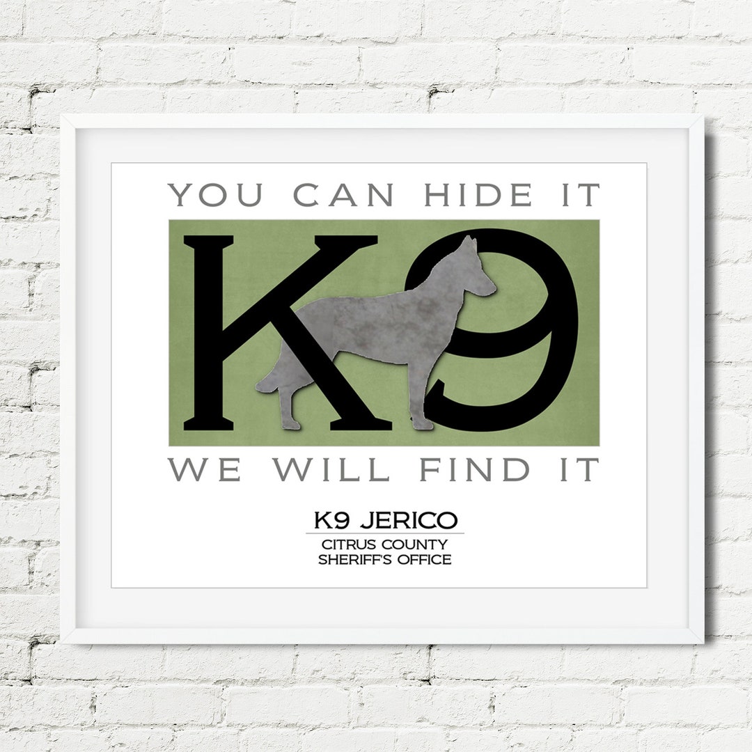 K9 Handler Police Dog Personalized Art Print - Etsy