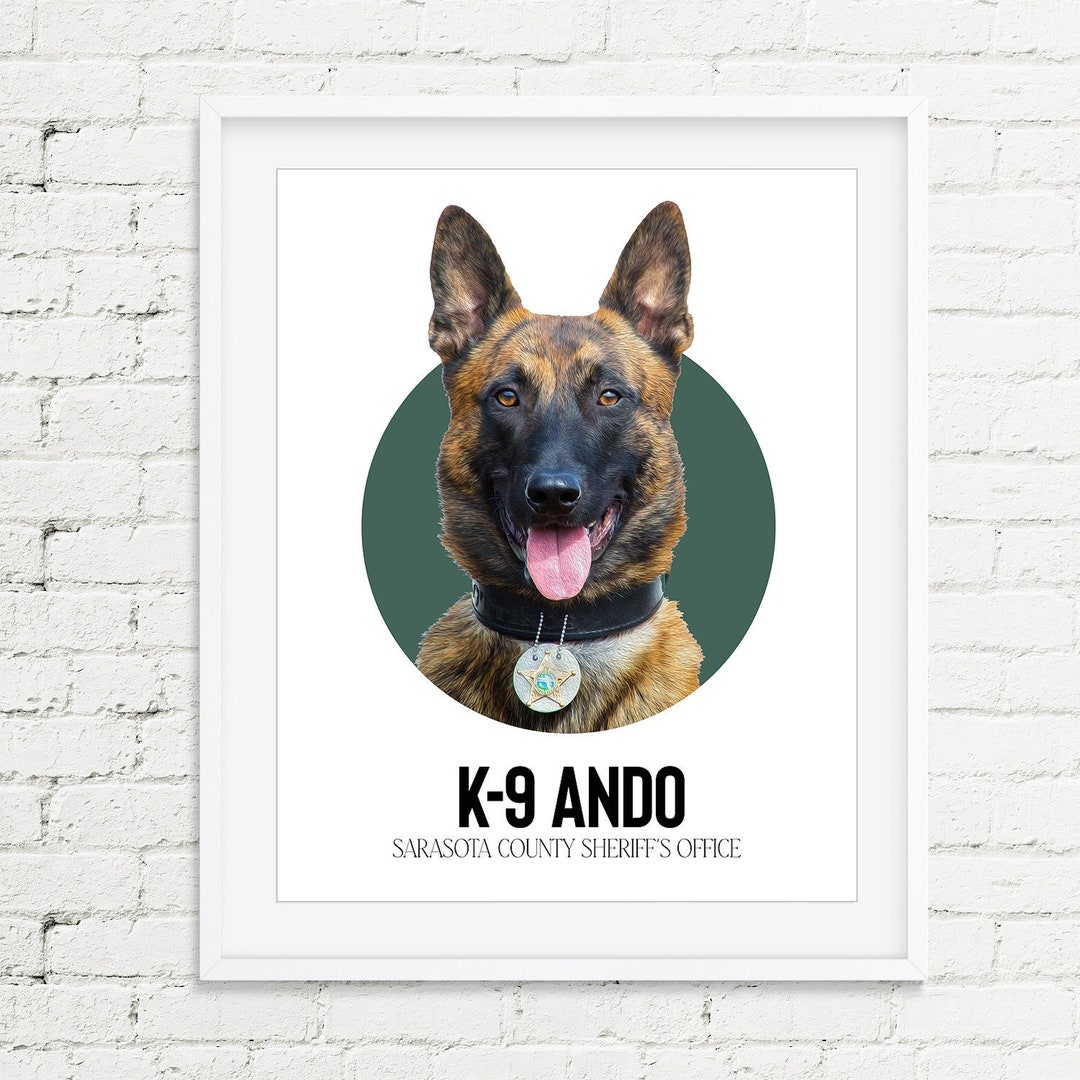 Custom K9 Wall Art, Police Dog Canine Unit Gift - Etsy