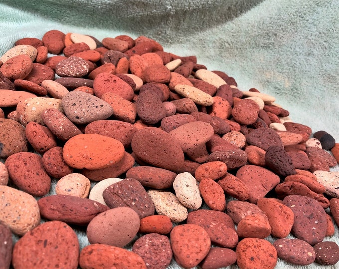 BEACH TERRA COTTA 4 Lbs, Very Small Surf Tumbled Beach Brick Pebbles ...