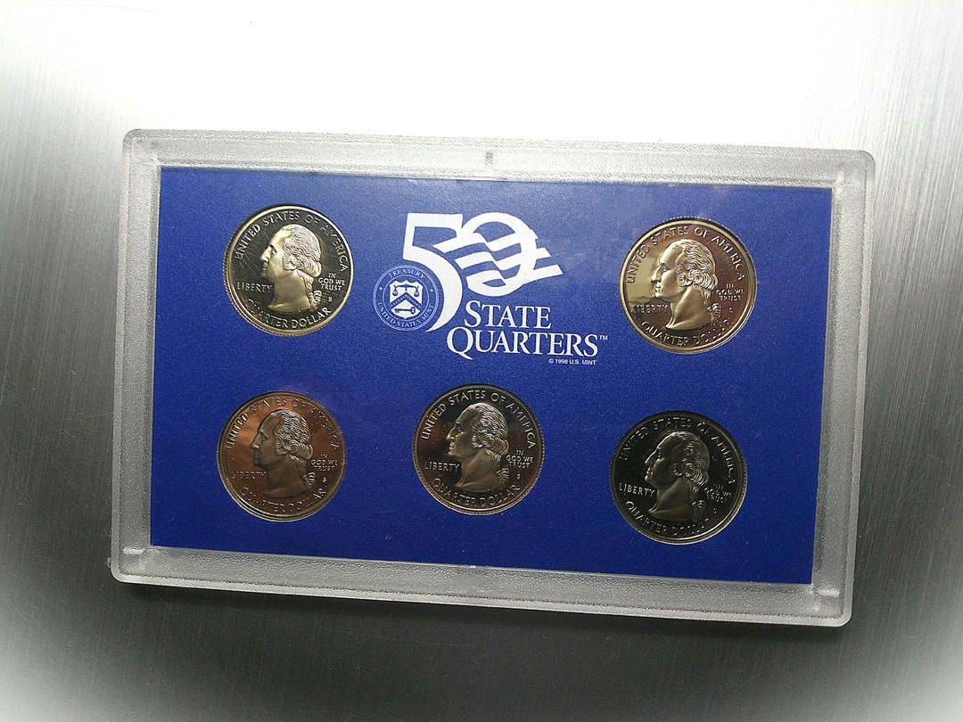 1999 S State Quarters Proof Set, Delaware Pennsylvania New Jersey ...