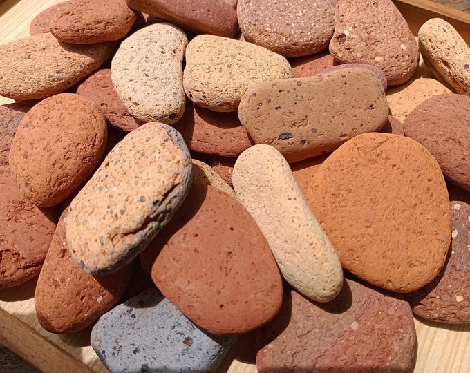 BULK SEA TERRACOTTA, 60 Pieces Surf Tumbled Beach Bricks, Crafting ...