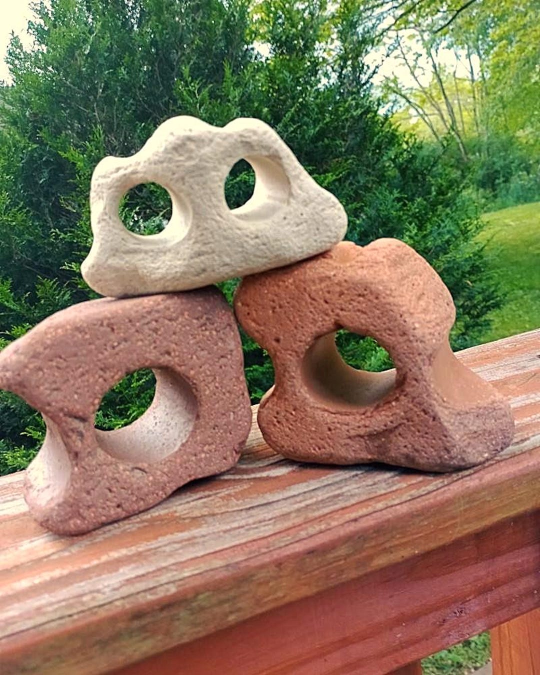 BEACH BRICK TRIO Genuine Sea Terra Cotta Surf Tumbled Brick Parts ...