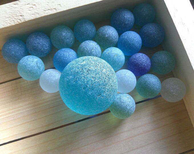 FROSTY MARBLES + MEGA Marble, Mixed Blues and White 20 Count Standard ...