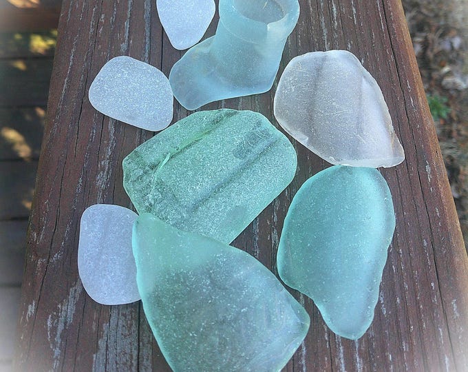 GENUINE SEA GLASS Surf Tumbled Beach Glass, Large Coca Cola Sea Glass ...