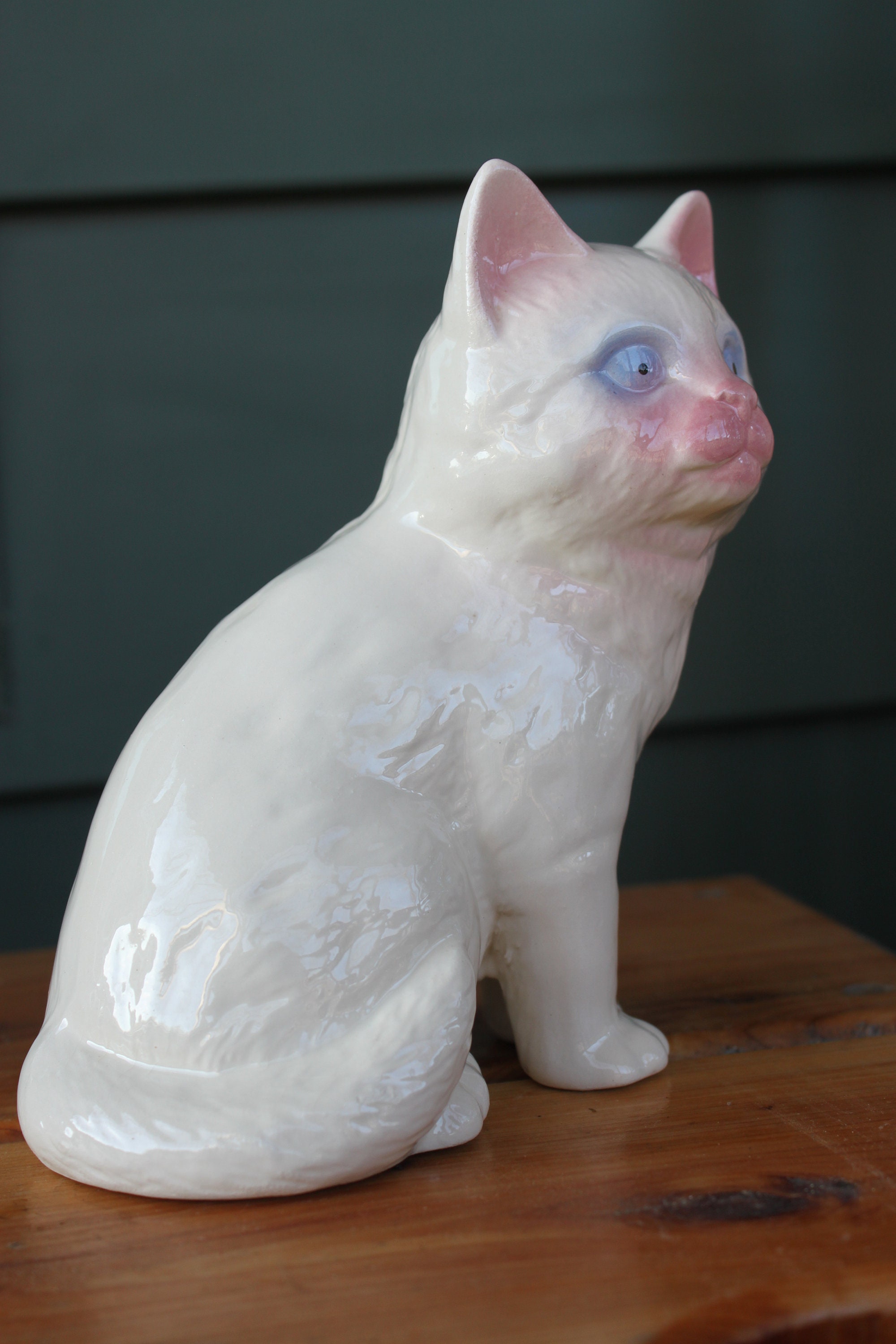 WHITE CAT FIGURINE Vintage Cat Decor Cat Knick Knack Cat - Etsy