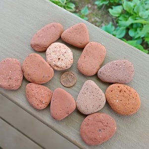 SEA TERRA COTTA Small Beach Bricks, Surf Tumbled Brick Pieces Pebble ...