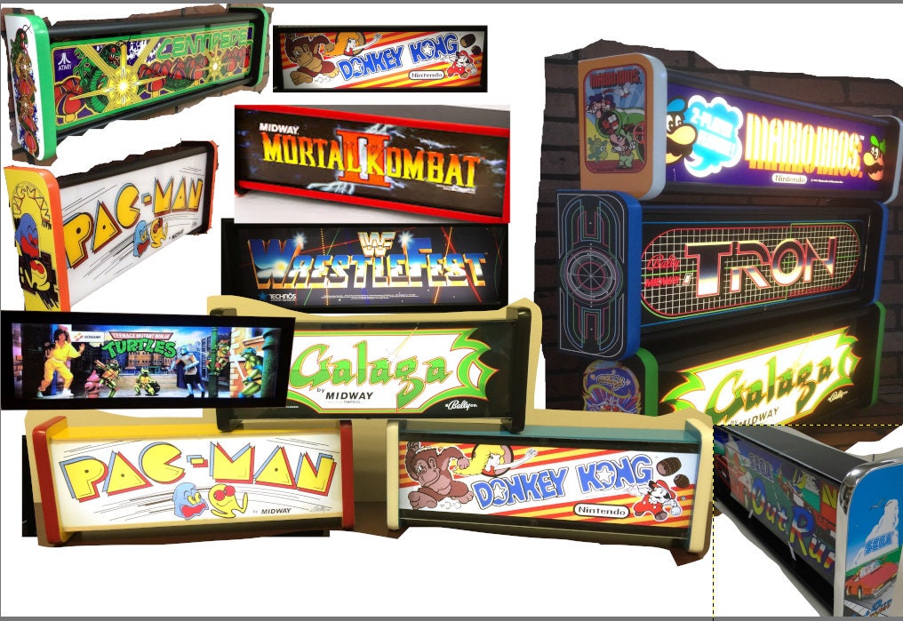 Arcade Marquee Game Room LED Display light box differnet sizes | Etsy