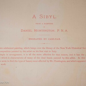Antique American Engraving a Sibyl by Daniel | Etsy