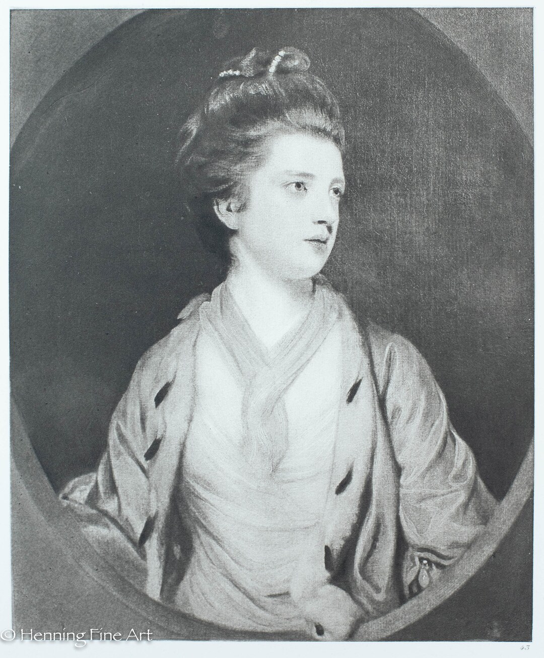 Antique Joshua Reynolds Photogravure Engraving Portrait of Elizabeth ...