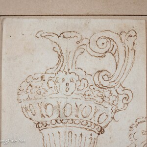 Beautiful Old Master Italian Drawing of Vase With Handle 1600s ...