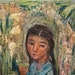 Mario Parial Original Painting "young Girl With Flowers" Signed ...