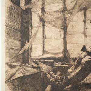 Lovely Antique Etching of Boy Reading, Fine Impression! - Etsy