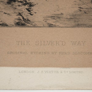 Antique Etching Fred Slocombe the Silvered Way Winter Landscape ...