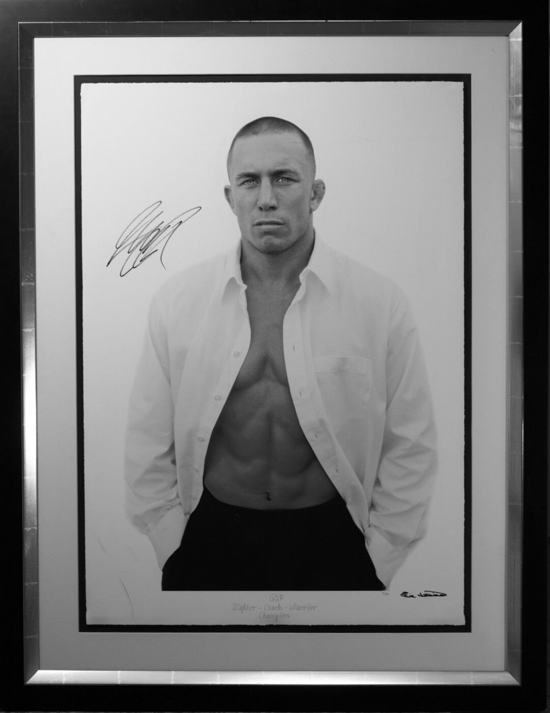 Rare George St Pierre Autograph Limited Fine Art Photograph by Eric ...