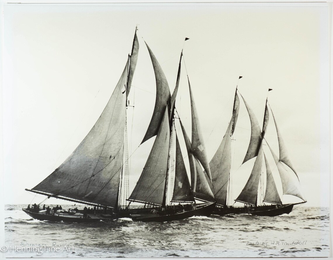 Beautiful Photograph "schooners Racing" by Wallace R. Macaskill, Lovely ...