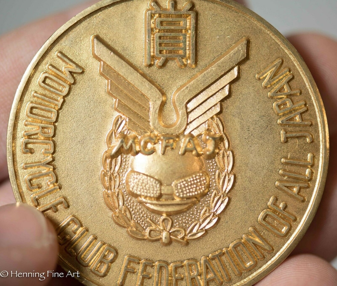 RARE Vintage Motorcycle Gold Medal Motorcycle Club Federation of All ...