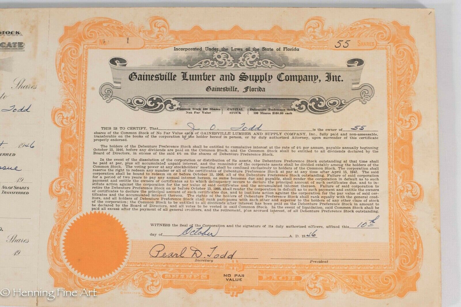 Two Vintage Stock Certificate Books From Gainesville Lumber | Etsy