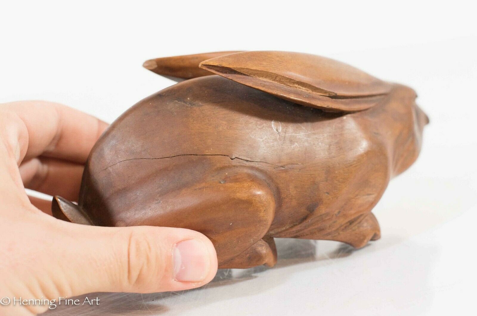 Antique Japanese Hare Carving Large Wood Rabbit W/ Glass Eye - Etsy