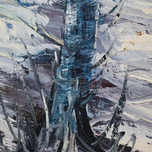 Gay Candelis Original Oil Painting, Winter River Landscape, Signed ...