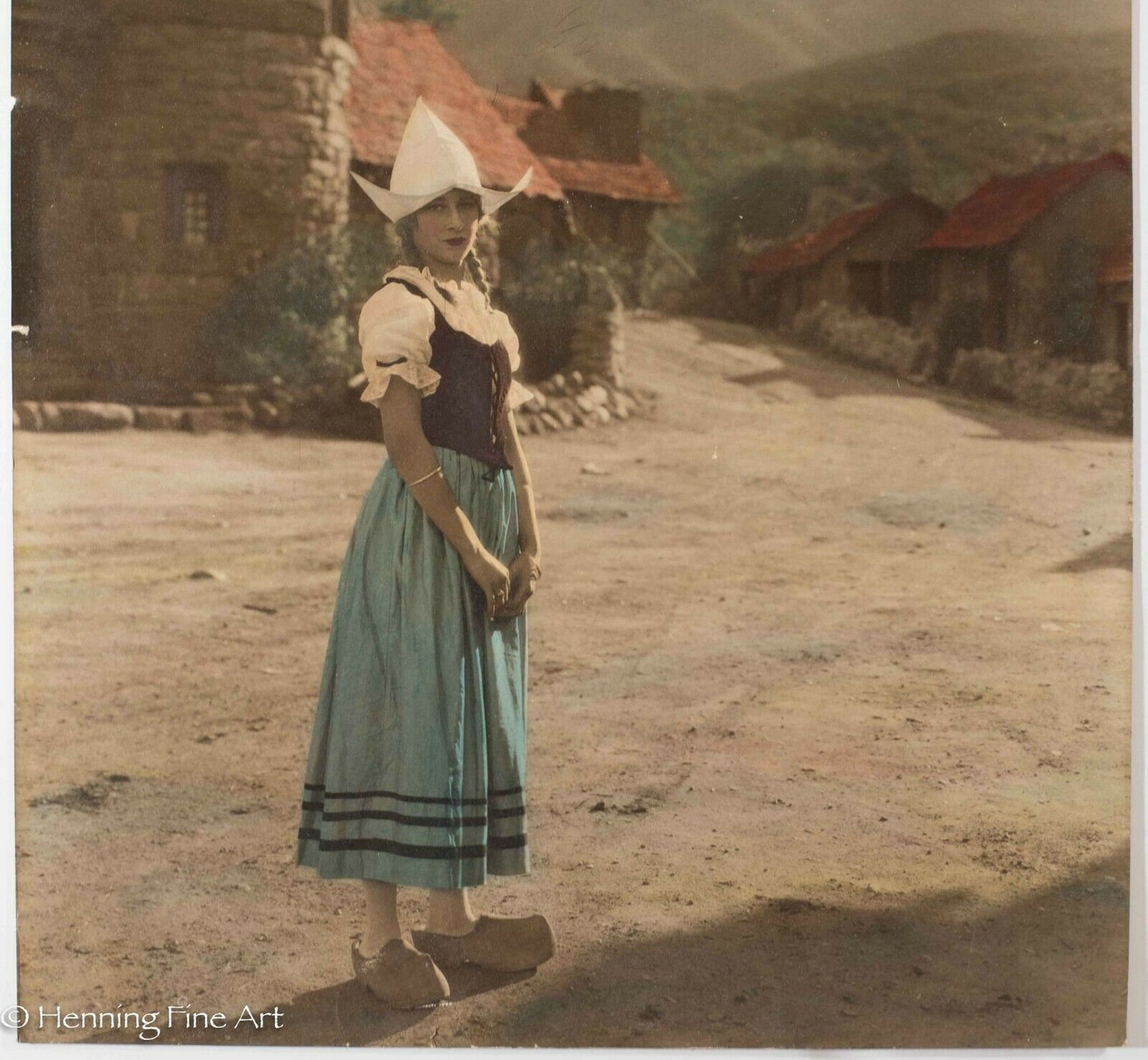 Beautiful Antique Photograph of Dutch Woman in Old Town Hand - Etsy