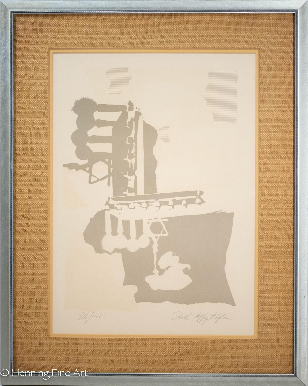 Rare Mid Century Edith Jaffy Kaplan Abstract Lithograph Signed ...