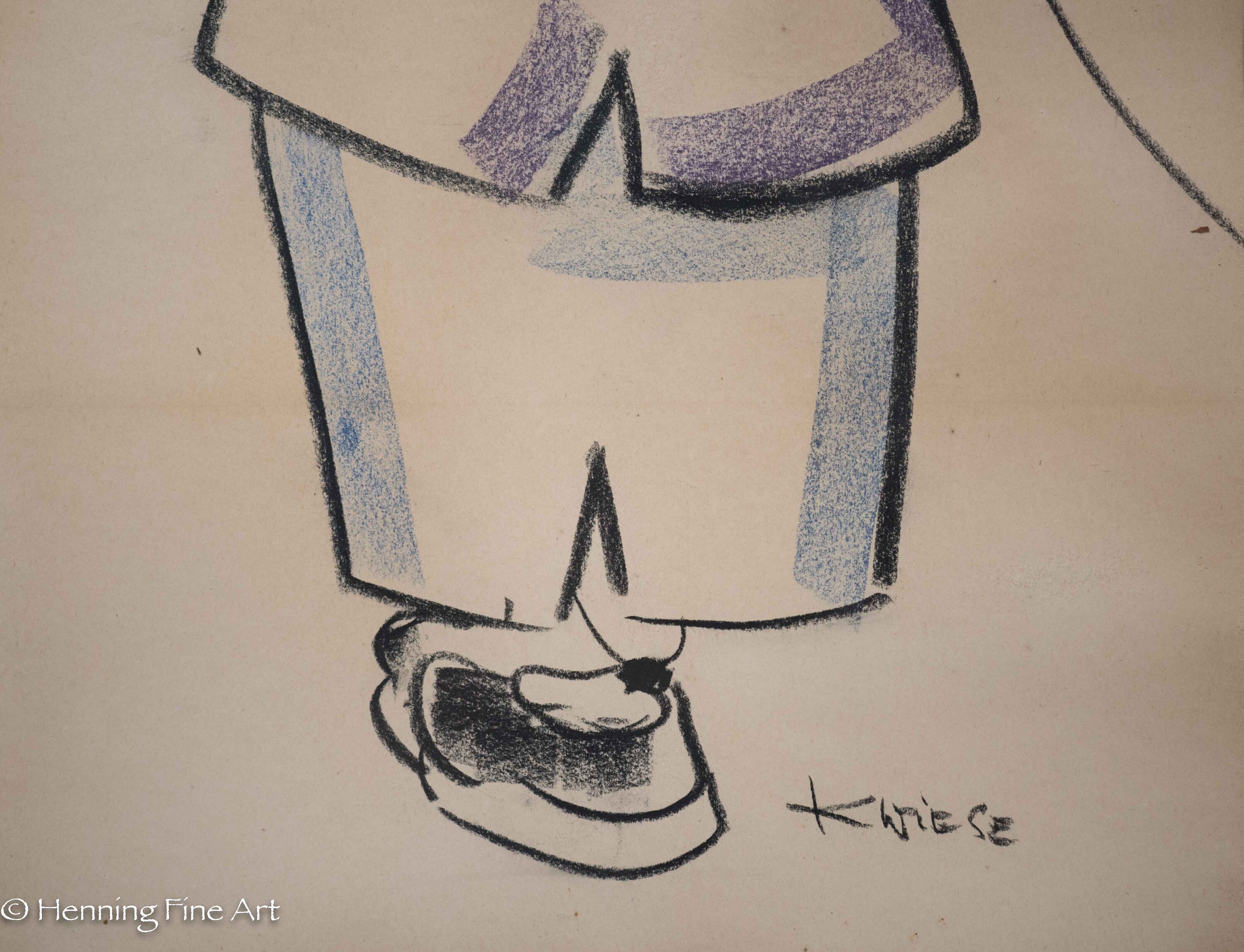 Kurt Wiese Original Illustration of Chinese Man, Signed, Framed & Fine ...