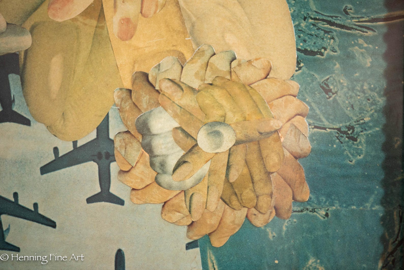 Beautiful George Ball Surrealist Collage Art Finger Bouquet Rare & Fine ...